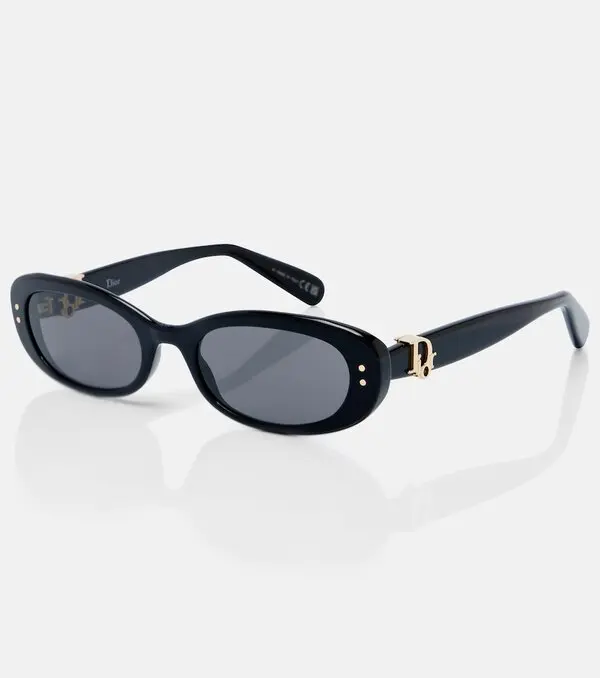 Dior Oblique B1i Oval Sunglasses - Black