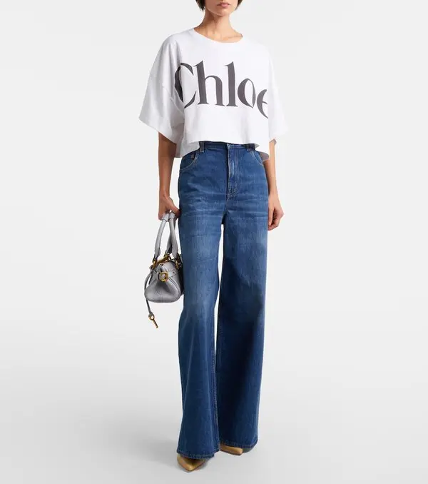 Chloé Paddington Small Leather Shoulder Bag - Grey