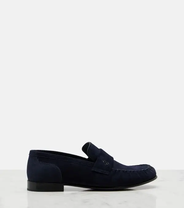 JIMMY CHOO Ellis Suede Loafers - Blue