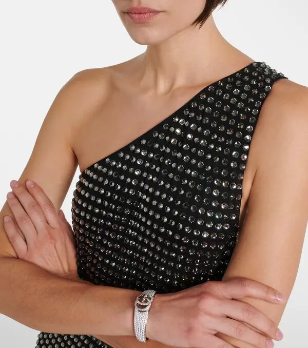 Gucci Embellished One-shoulder Jersey Gown