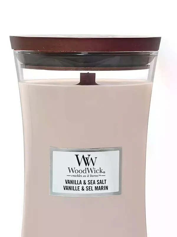 WOODWICK Large Hourglass Vanilla And Sea-salt Candle