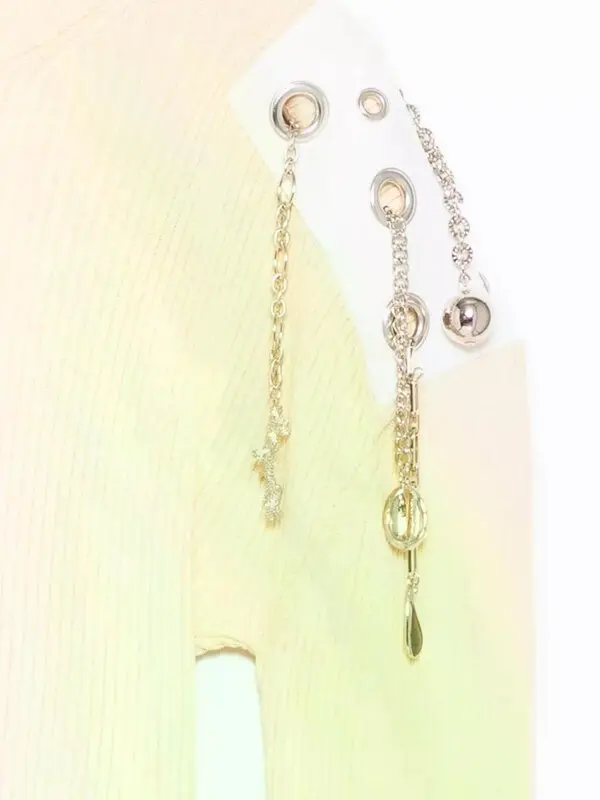 Toga Ribbed Sweater With Chain Embellishments