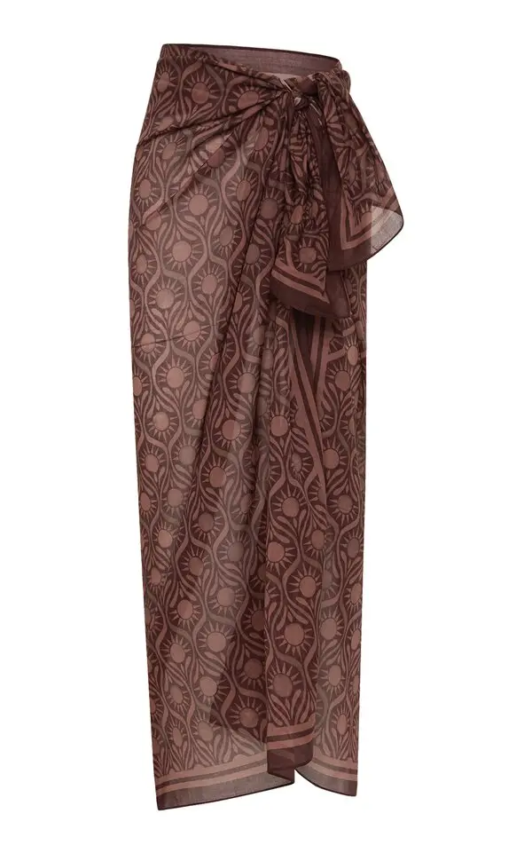 SOLEIL SOLEIL Square Pareo - Brown