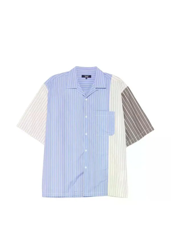 Comme Des Garçons Striped Panelled Shirt