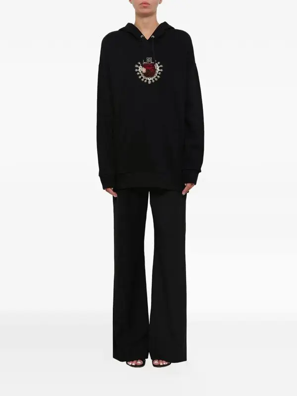 Givenchy Sacred Apple Graphic Detail Hoodie - Black