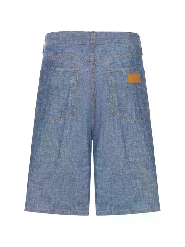 Fendi Contrast-stitch Bermuda Shorts