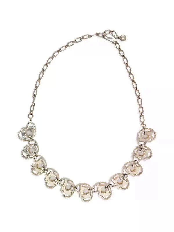 KENNETH JAY LANE Embellished Chain Necklace - Silver