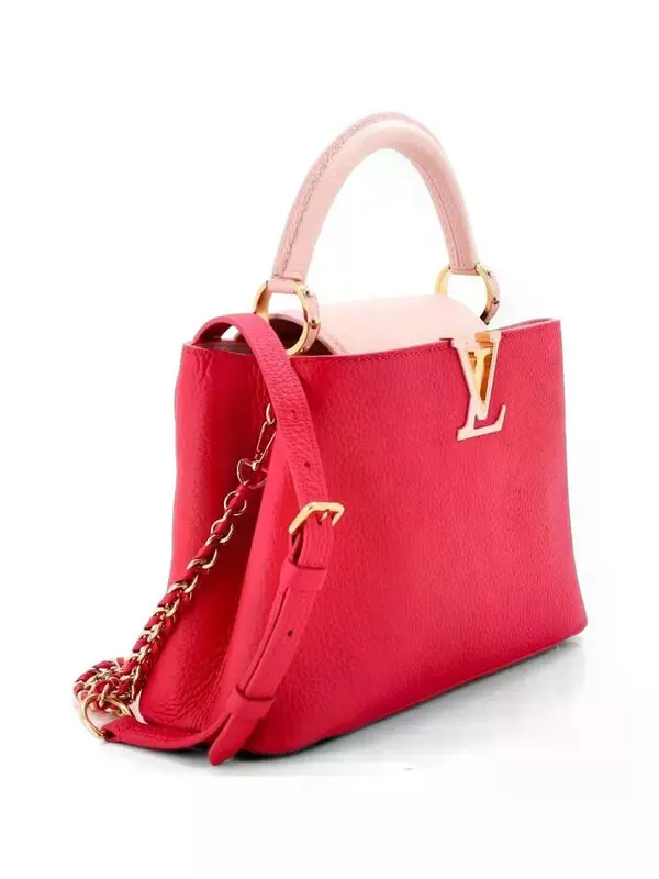 LOUIS VUITTON Taurillion Leather Braided Chain Bb Satchel - Pink