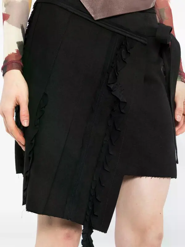 OPEN YY Pleated Wrapped Mini Skirt