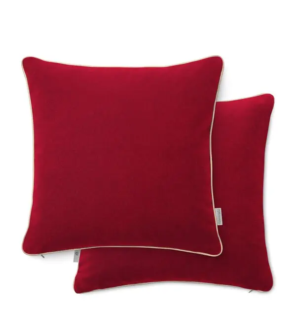 SCHLOSSBERG Cotton Velvet Elodie Cushion Cover - Red