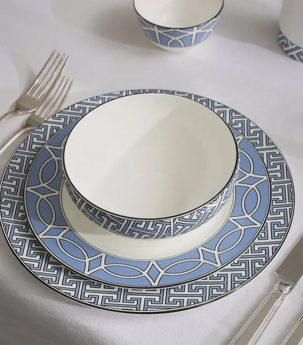 O.W.LONDON Set Of 2 Loop Dessert Plates - Blue
