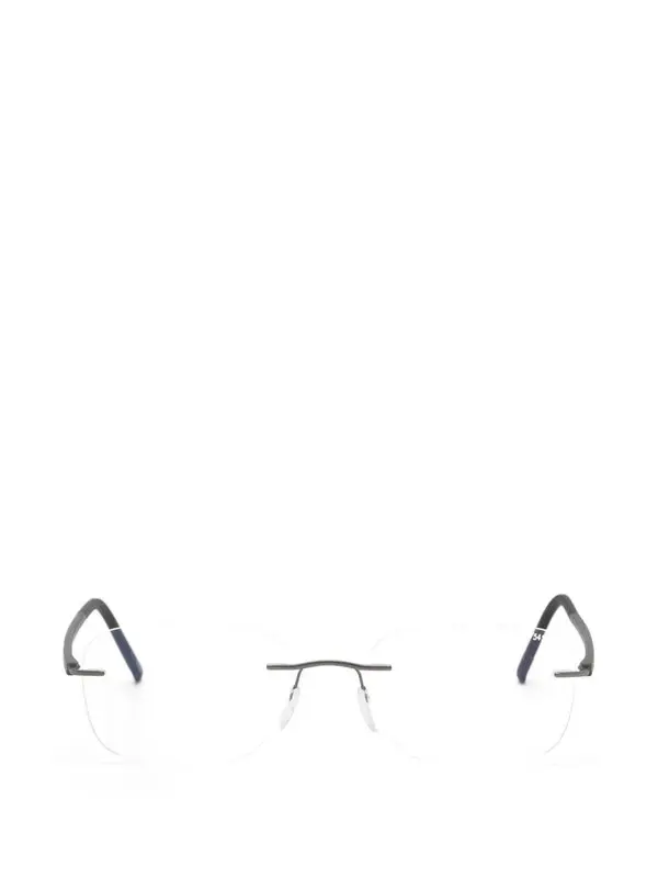 SILHOUETTE Rimless Rectangle Eyeglasses - Grey