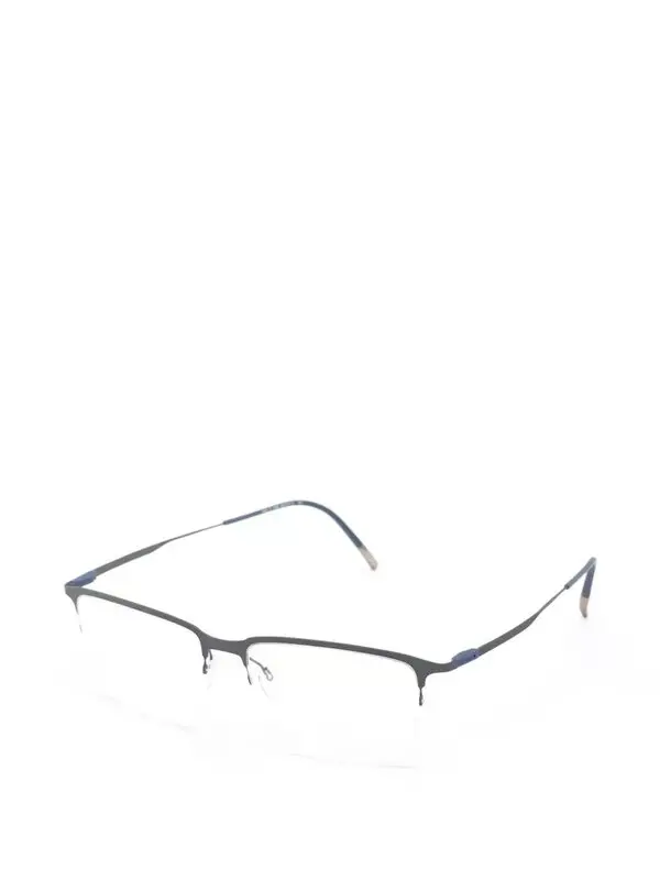 SILHOUETTE Semi-rimless Rectangle Eyeglasses - Blue