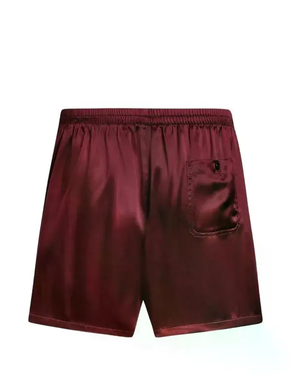 Dolce & Gabbana Silk Satin Boxer Shorts - Red
