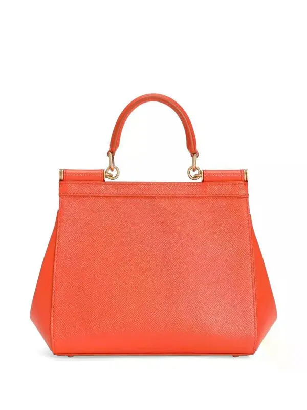 Dolce & Gabbana Small Sicily Handbag In Calfskin - Orange