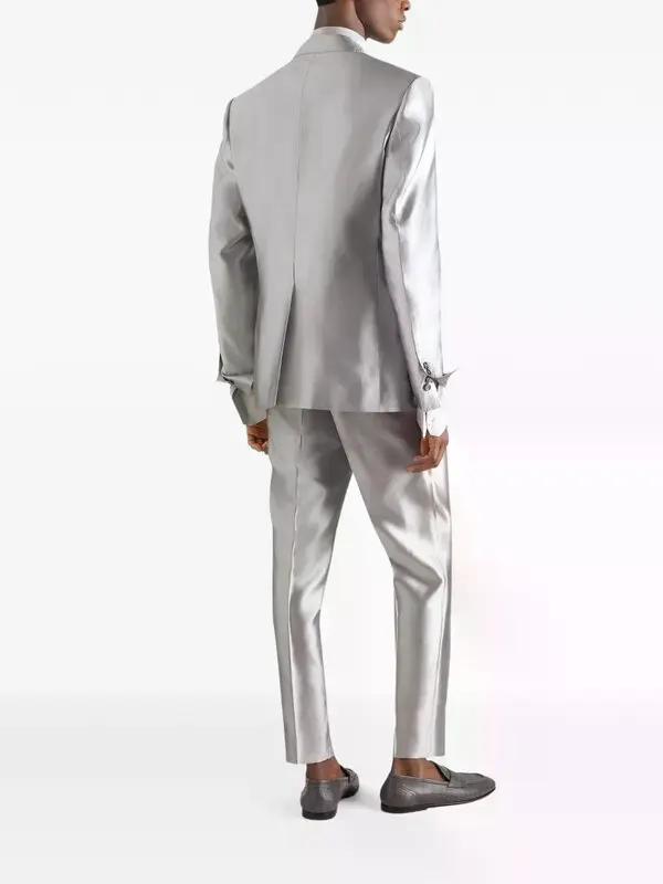 Dolce & Gabbana Sicilia Light Double-breasted Silk Shantung Jacket