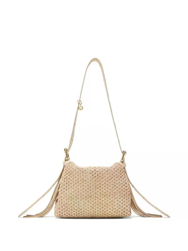 Maje Fringed Crochet-knit Mini Bag
