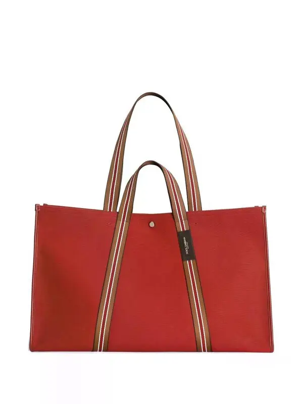 Dolce & Gabbana Canvas Essenza Shopping Bag With Calfskin Trim - Red