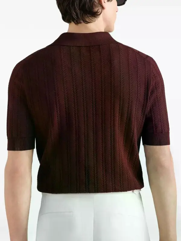 Dolce & Gabbana Openwork Cotton Polo Shirt