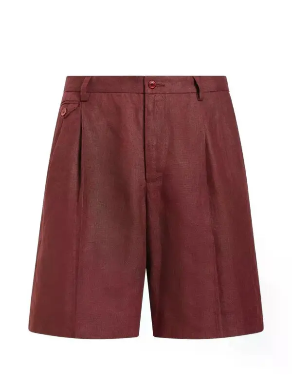 Dolce & Gabbana Multi-coloured Linen Bermuda Shorts