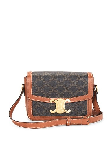 Celine Triomphe Teen Claude Shoulder Bag - Brown