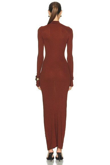 SAME Metallic Shimmer Mockneck Dress