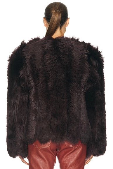 Chloé Silky Iron Lambskin Shearling Jacket