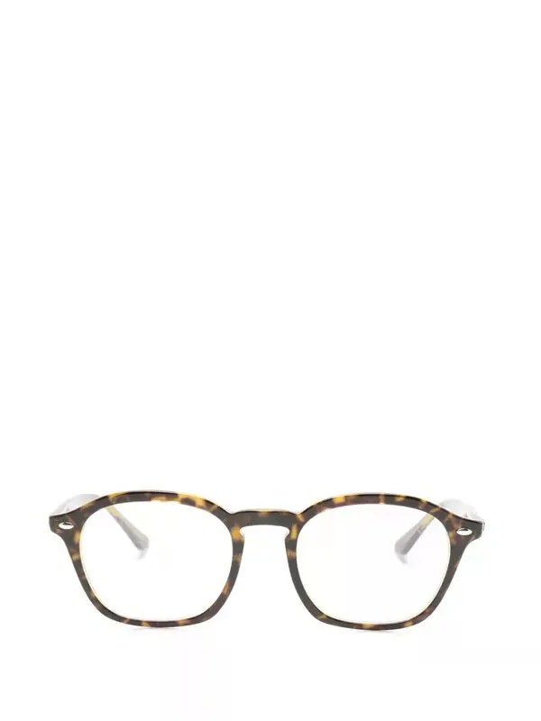 Ray-ban Tortoiseshell-effect Geometric-frame Eyeglasses