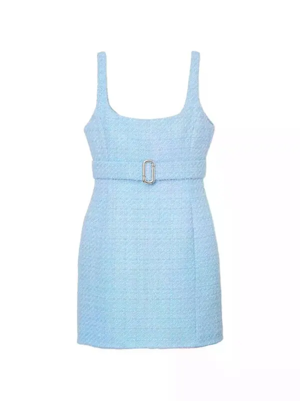 Marc Jacobs Belted Tweed Dress - Blue