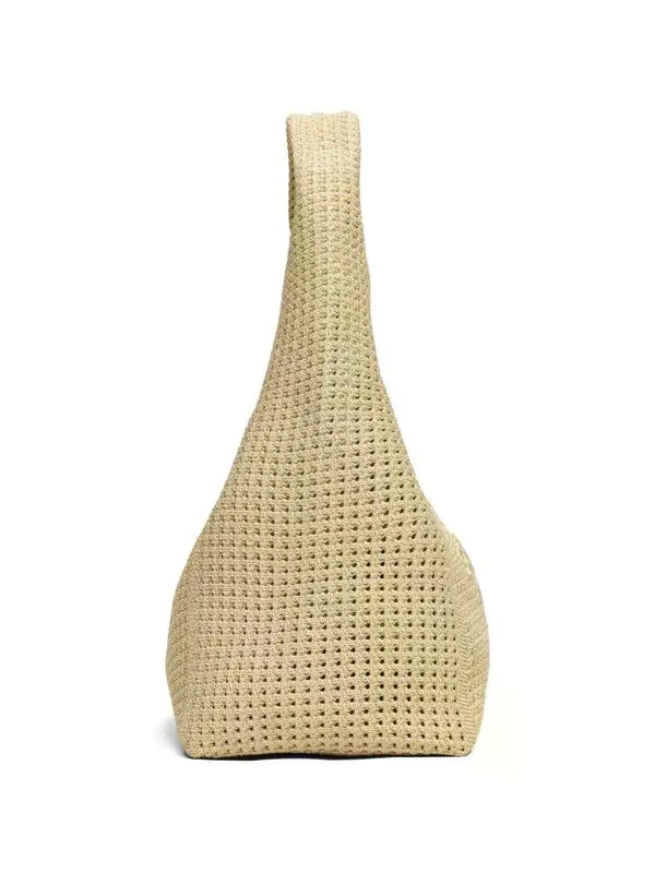 Marc Jacobs Crochet-knit Shoulder Bag With Lurex - Neutrals