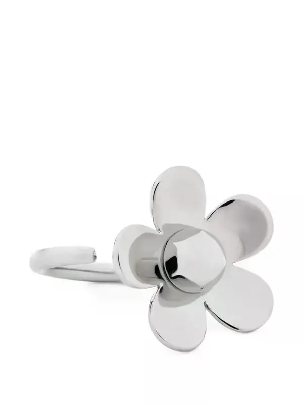 Marc Jacobs Tone Flower Motif Ring - Silver
