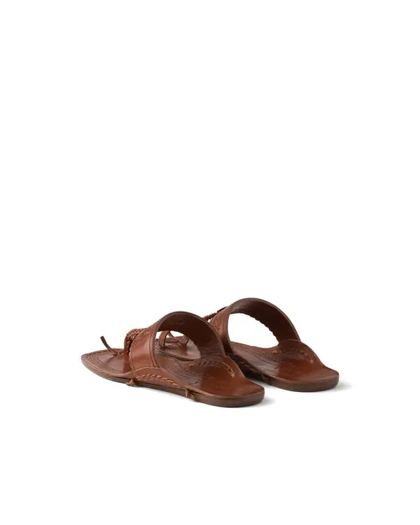 Prada Limited Edition Kolhapuri Leather Sandals