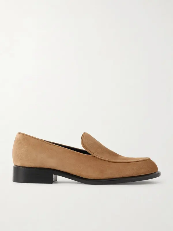 Khaite Miles Suede Loafers - Brown