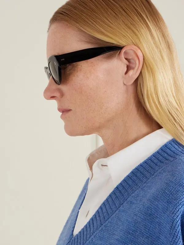 Oliver Spencer Lerrue Cat-eye Acetate Sunglasses - Brown