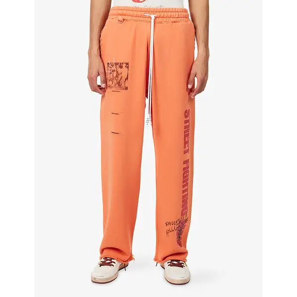 PALY HOLLYWOOD Graphic-print Embellished Cotton Jogging Bottoms