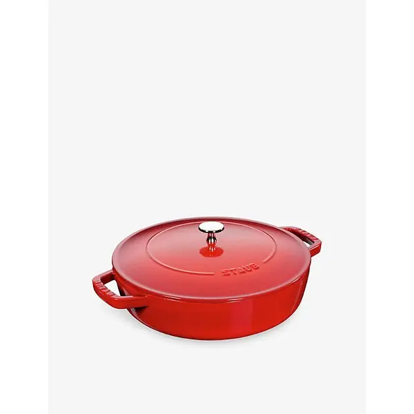 STAUB Braiser Cast-iron Sauté Pan - Cherry