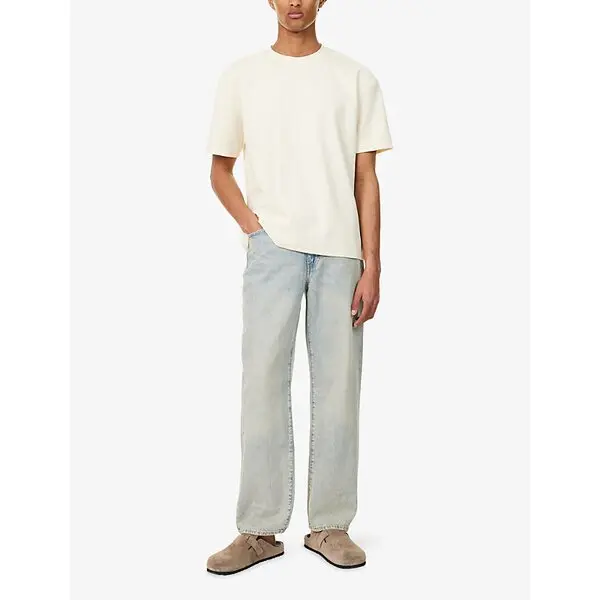 RAITH Tomas Textured Woven T-shirt - Ecru