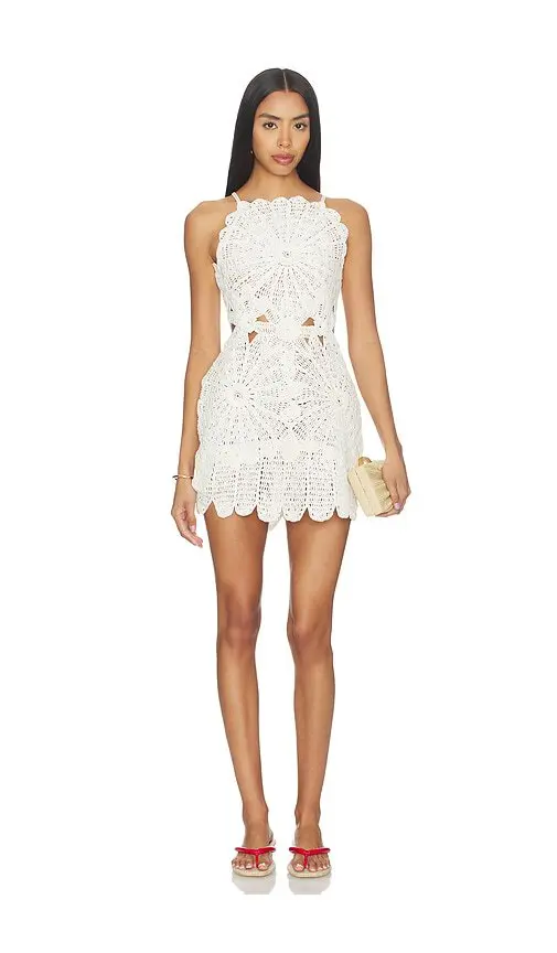 Cult Gaia Samelia Crochet Mini Dress - Cream