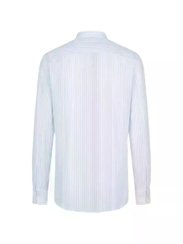 Stefano Ricci Striped Band-collar Shirt
