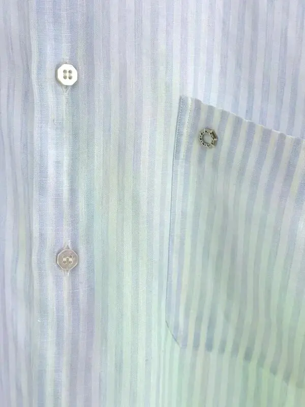 Stefano Ricci Striped Band-collar Shirt