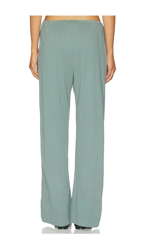 Donni. The Pointelle Simple Crop Pant