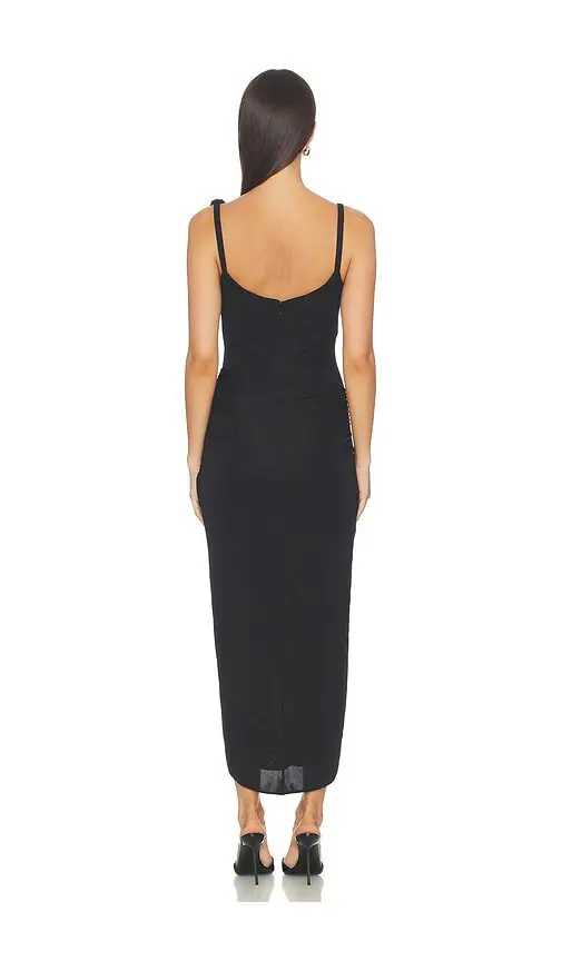 Cinq À Sept Asymmetrical Neckline Jersey Midi Dress