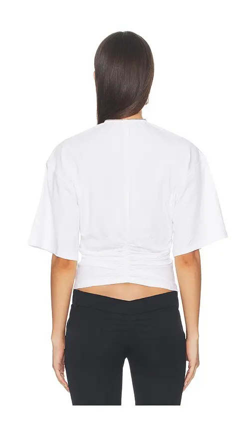 Alexander Wang Gathered T-shirt With Continuous Loop Zipper