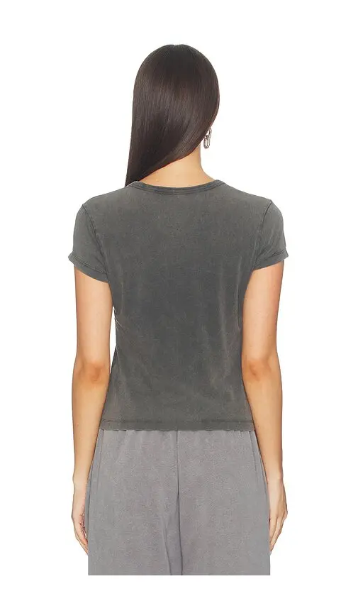 Alexander Wang Cropped Baby Tee With Lipstick Graphic