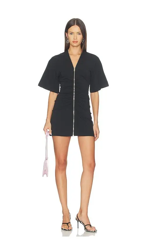 Alexander Wang Gathered T-shirt Dress - Black