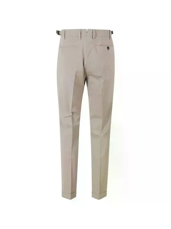 BERWICH Pleated Detail Turn-up Trousers - Neutrals