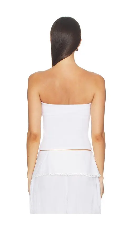 Enza Costa Cotton Rib Bandeau Top