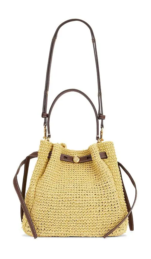 Tory Burch Romy Straw Bucket Bag