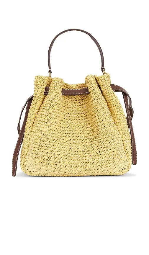 Tory Burch Romy Straw Bucket Bag
