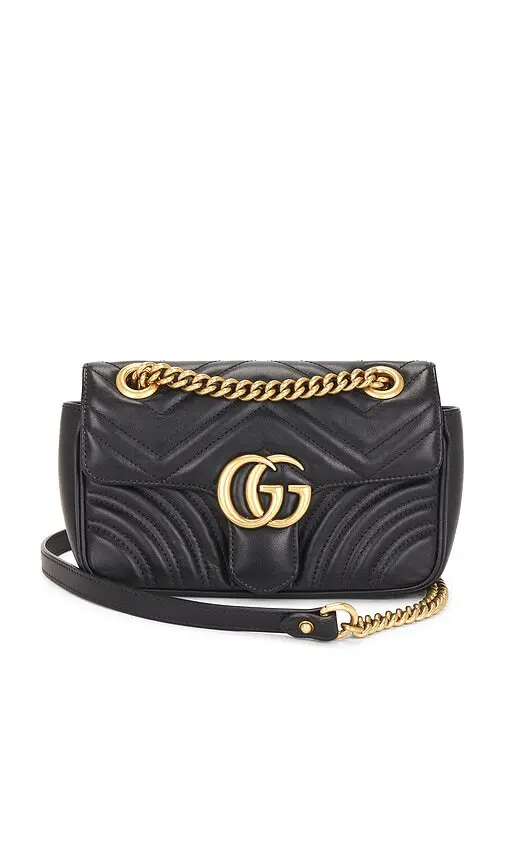 FWRD RENEW Gucci Gg Marmont Shoulder Bag - Black